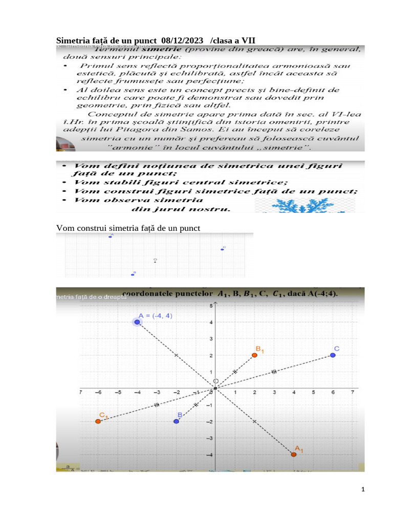 Simetria Față de Un Punct | PDF
