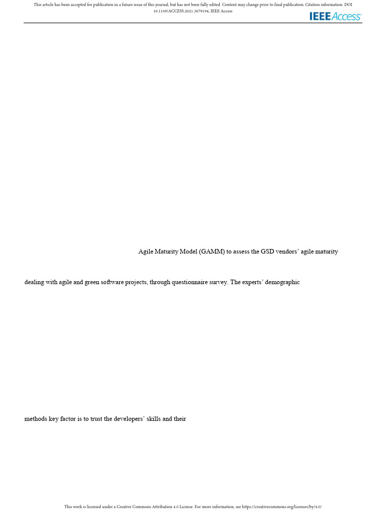 Green Agile Maturity Model An Evaluation Framework | PDF