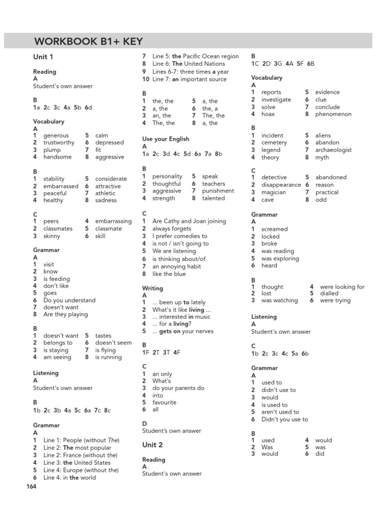 B1+ WB Key-1-5 | PDF