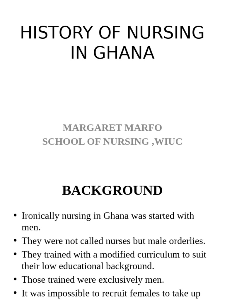 History of Nursing in Ghana | PDF