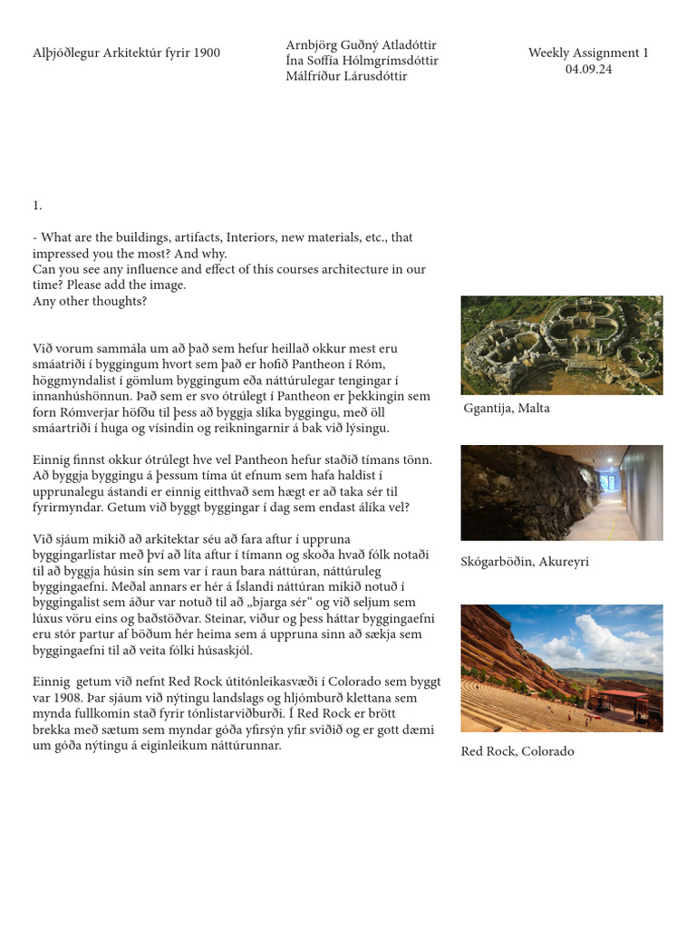 Weekly Assignment 1 - AAF1900 | PDF