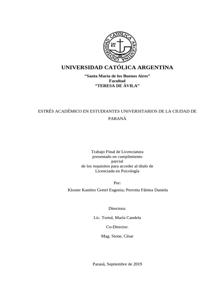 Estres Academico Estudiantes Universitarios | PDF