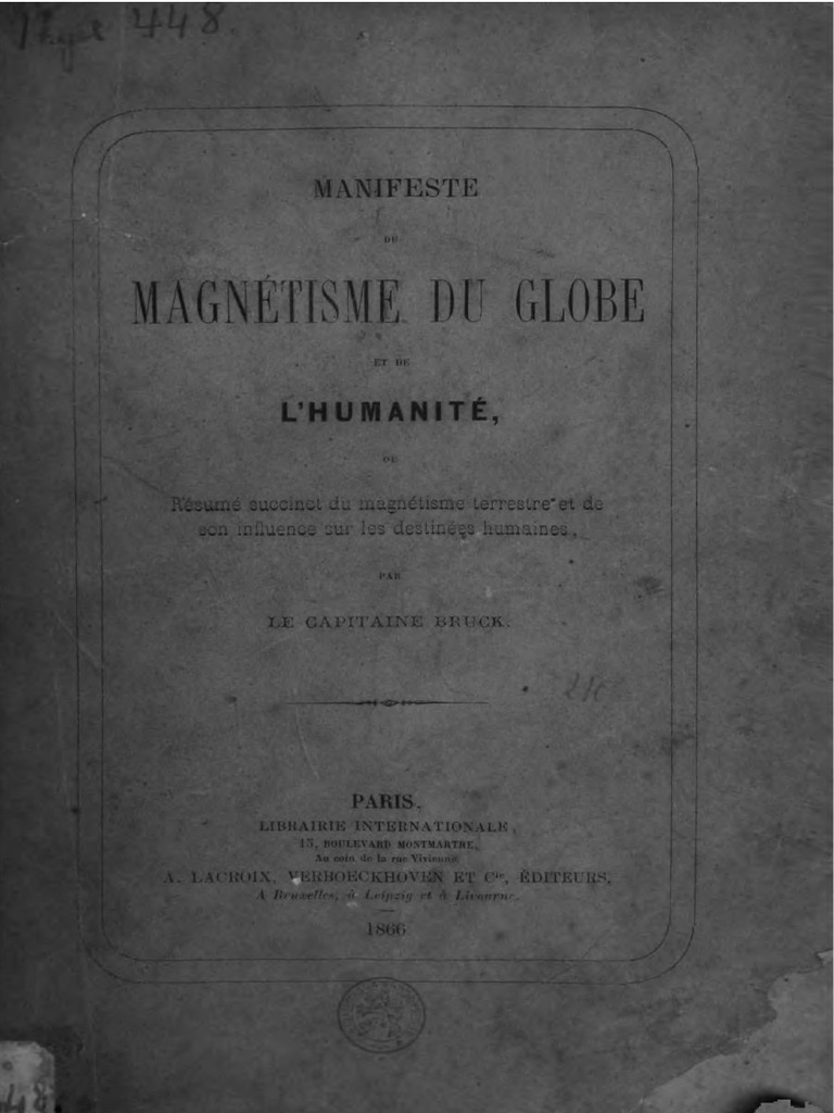 Bruck, Rémi - Manifeste Du Magnétisme Du Globe Et de L'humanité | PDF