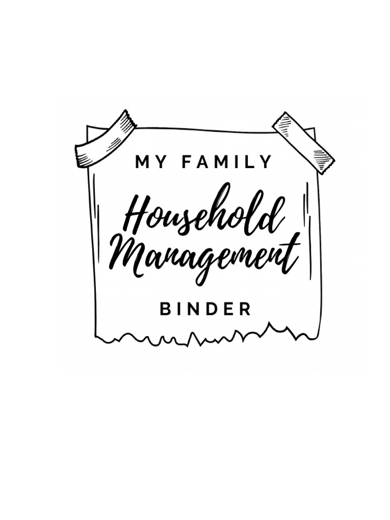 Household Management Binder Pages | PDF