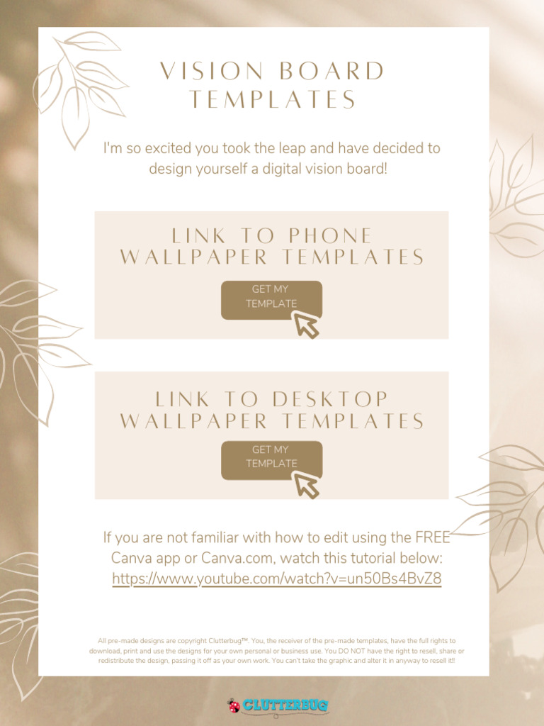 Vision Board Canva Templates | PDF | Art