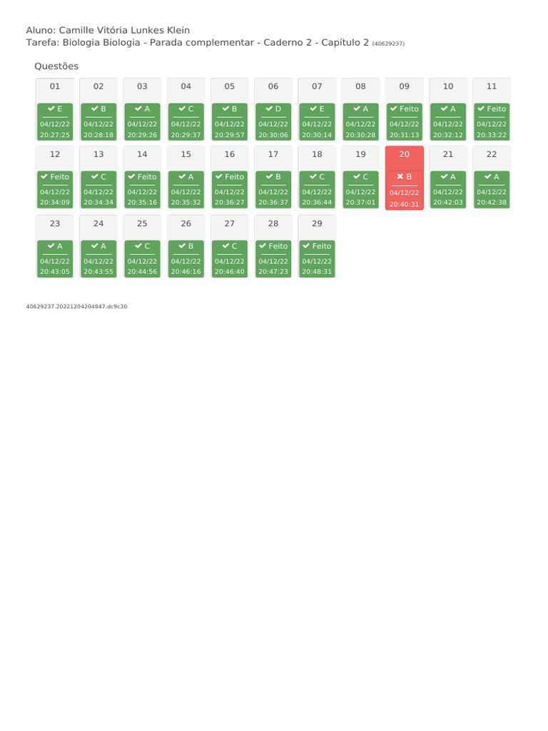 Biologia Biologia - Parada Complementar - Caderno 2 - Capítulo 2 | PDF