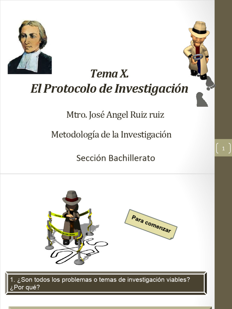 Tema X. El Protocolo de Investigación | PDF