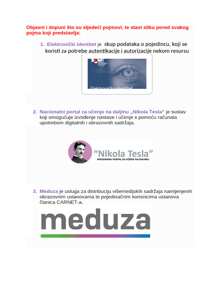 Domaci Zadaca Pojmovi | PDF