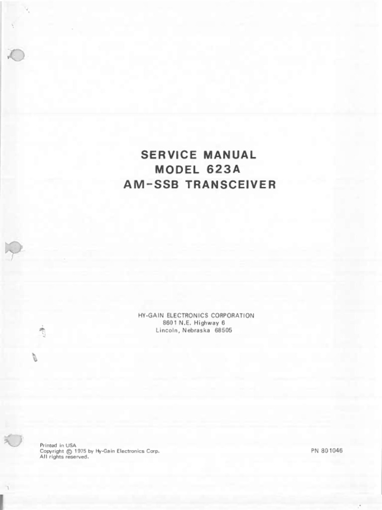 Hygain 623A Service Manual | PDF