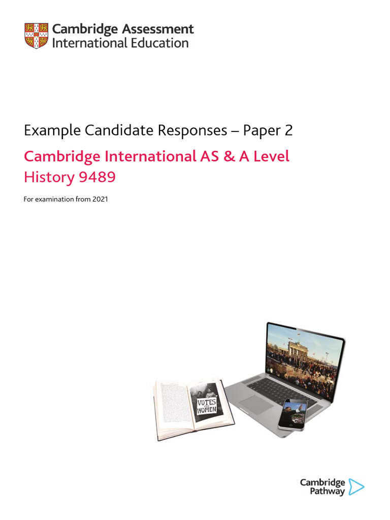 9489 Example Candidate Responses Paper 2 (For Examination From 2021) | PDF