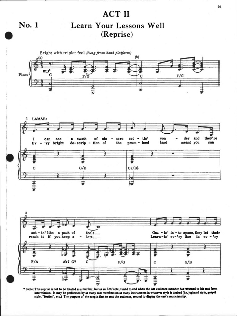 Godspell (1971) - Piano Conductor Score Act 2 | PDF