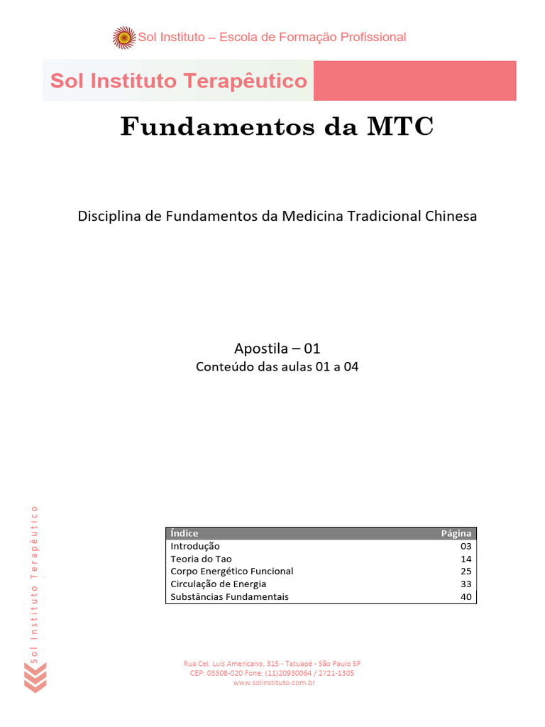 Apostila 01 - Aulas 01 a 04 - Fundamentos Da MTC | PDF