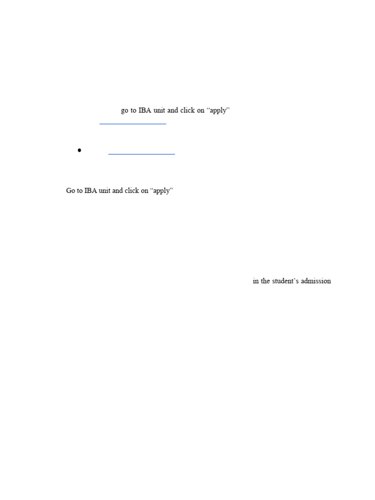 Application Process For IBA | PDF