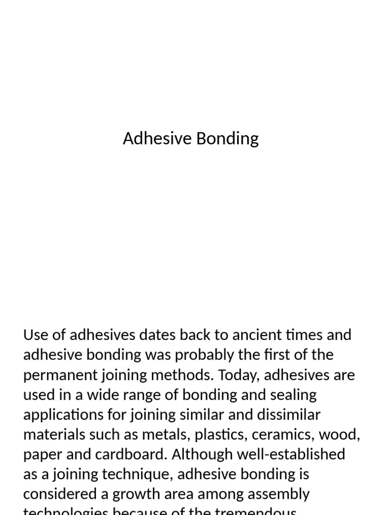 Adhesive Bonding | PDF