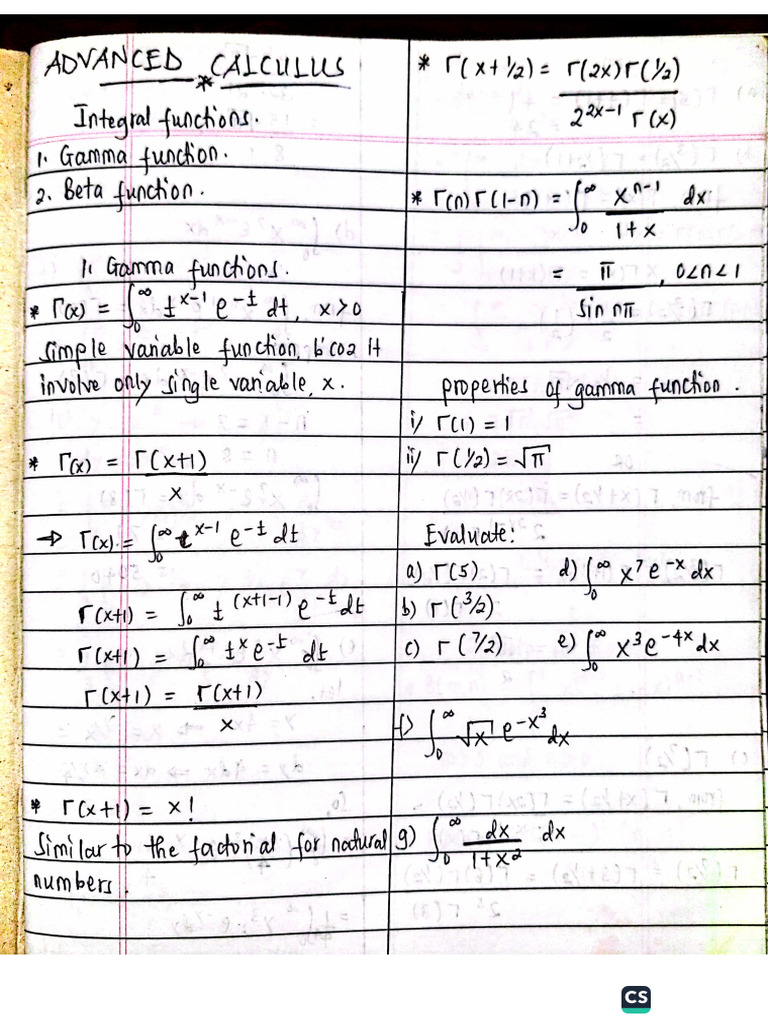 Advanced Calculus | PDF