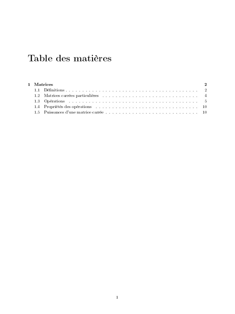 Cours Matrices | PDF