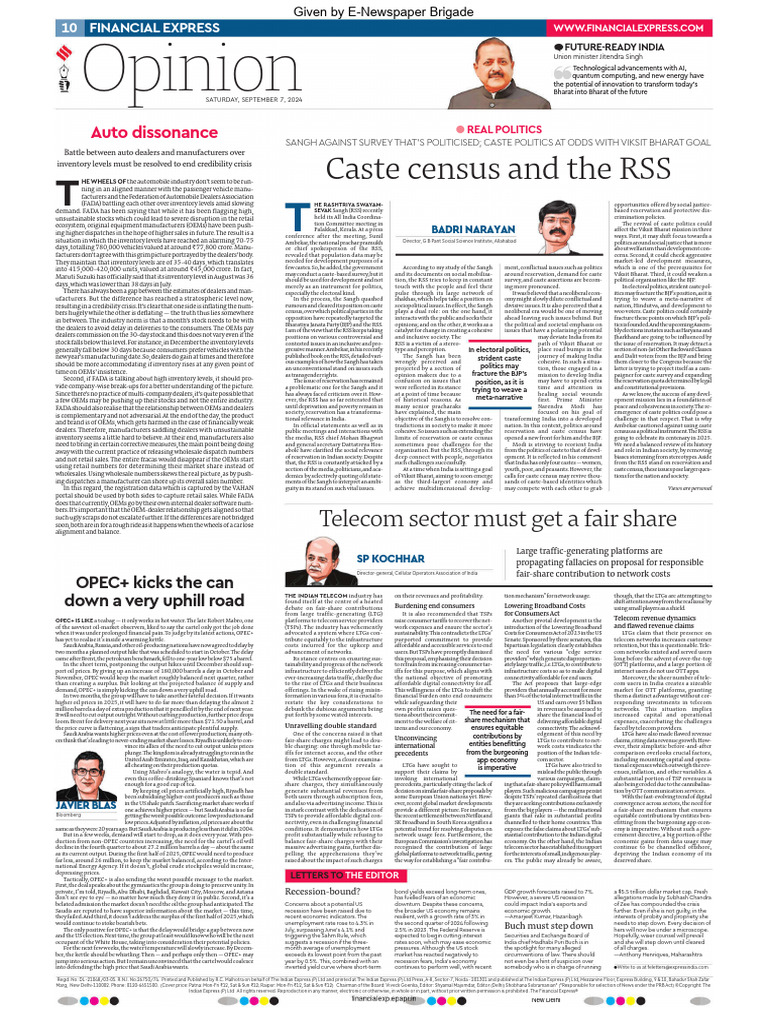 Editorial Pages of Important Newspapers (7 September 2024) | PDF
