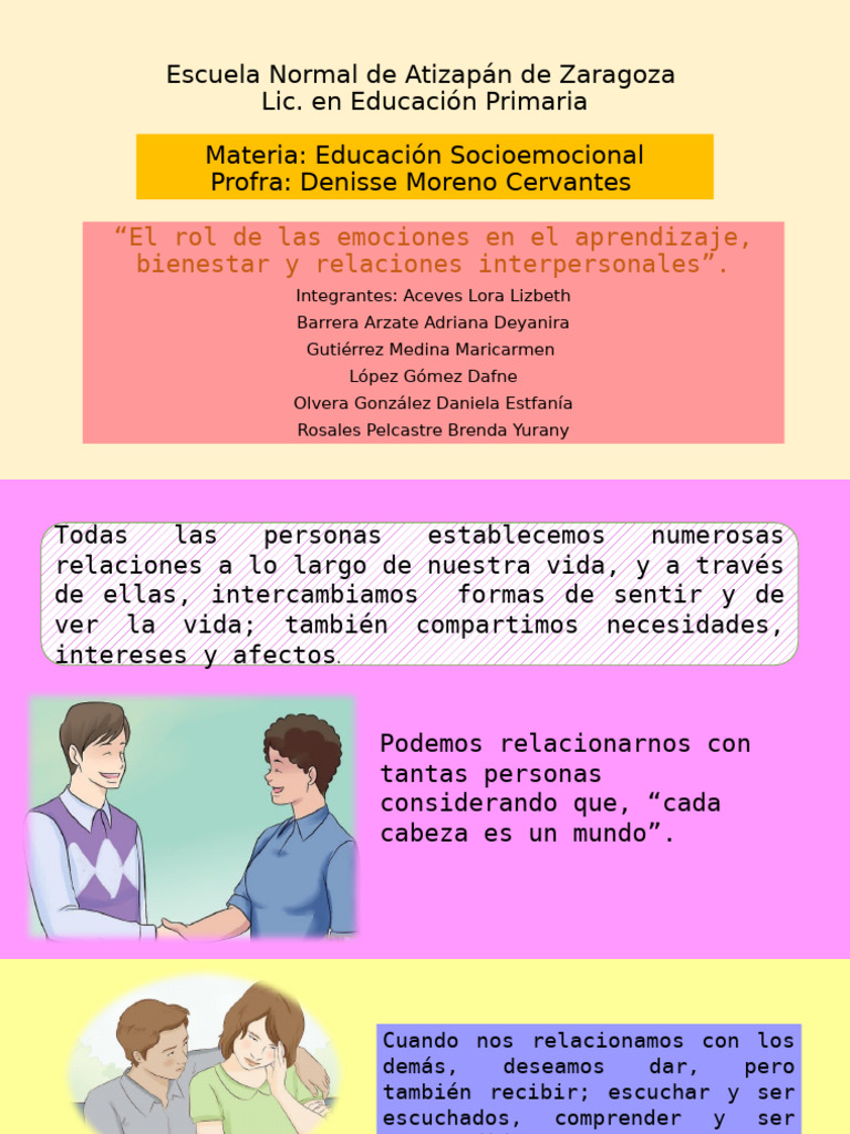 El Rol De Las Emociones En El Aprendizaje Bienestar Y Relaciones