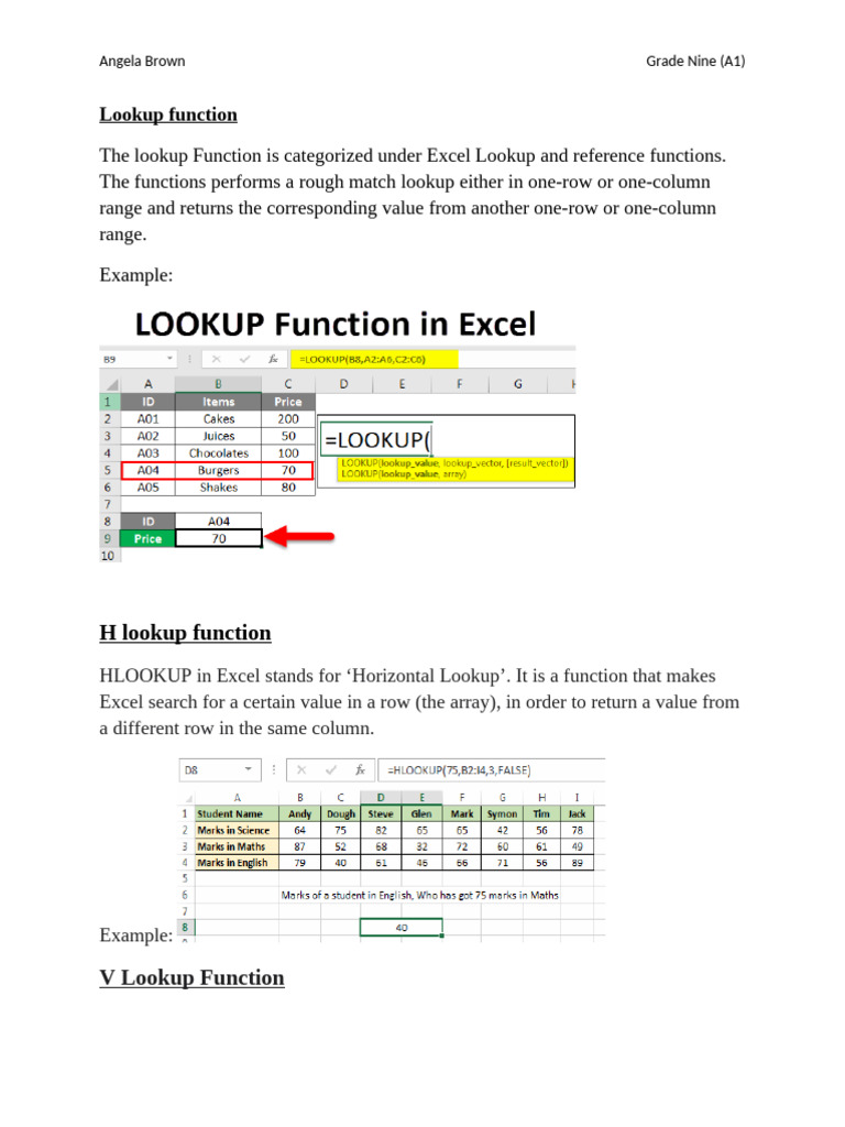 Excel Functions | PDF