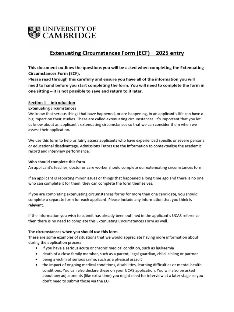 Ecf Guide For Applicants | PDF