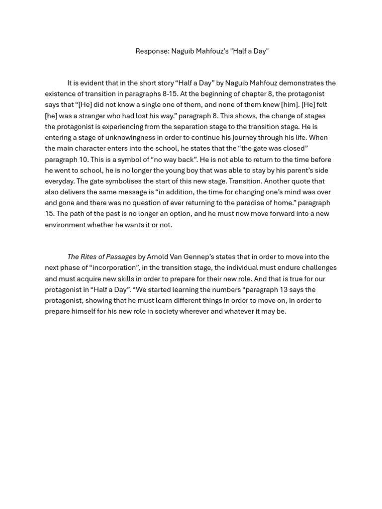 Half A Day | PDF