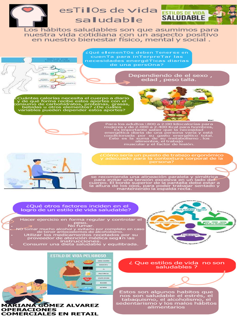 Infografia Estilo de Vida Saludable Mariana Gomez | PDF