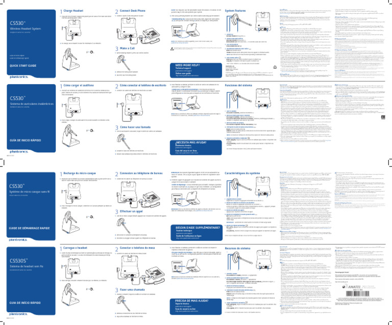 Plantronics CS530 Quick Start Guide | PDF