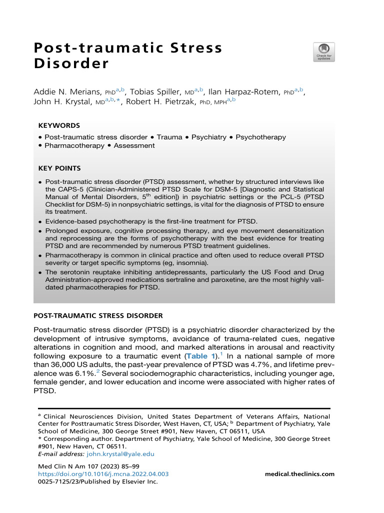 PTSD Review 2022 | PDF