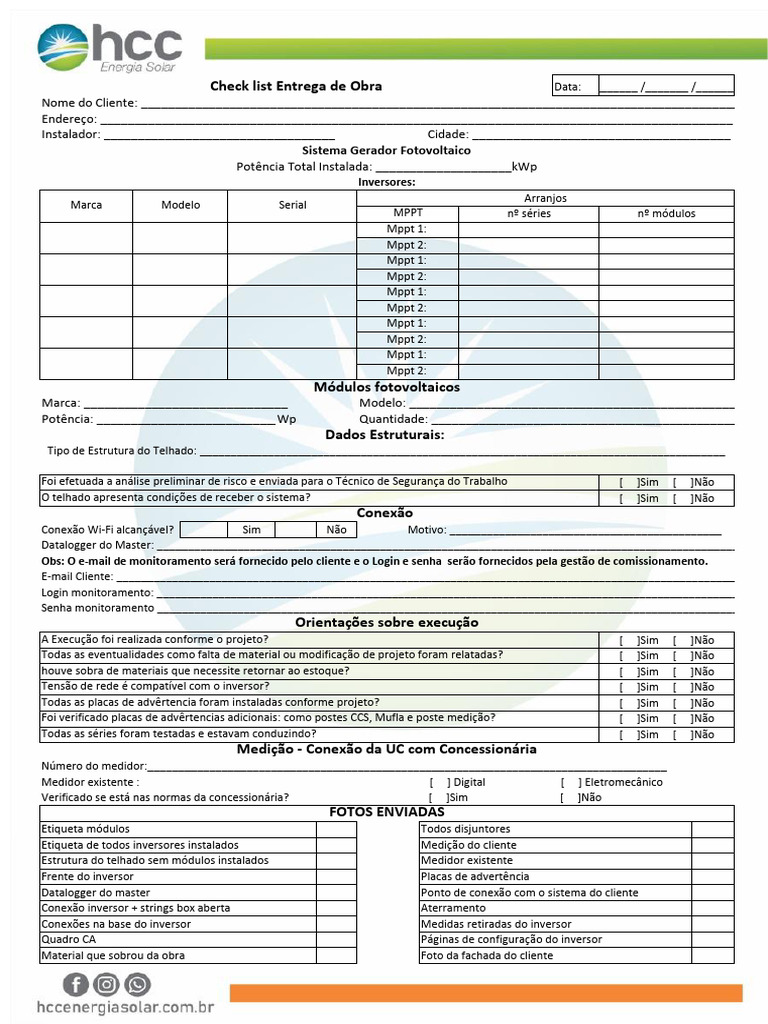Check List Obra - Novo | PDF