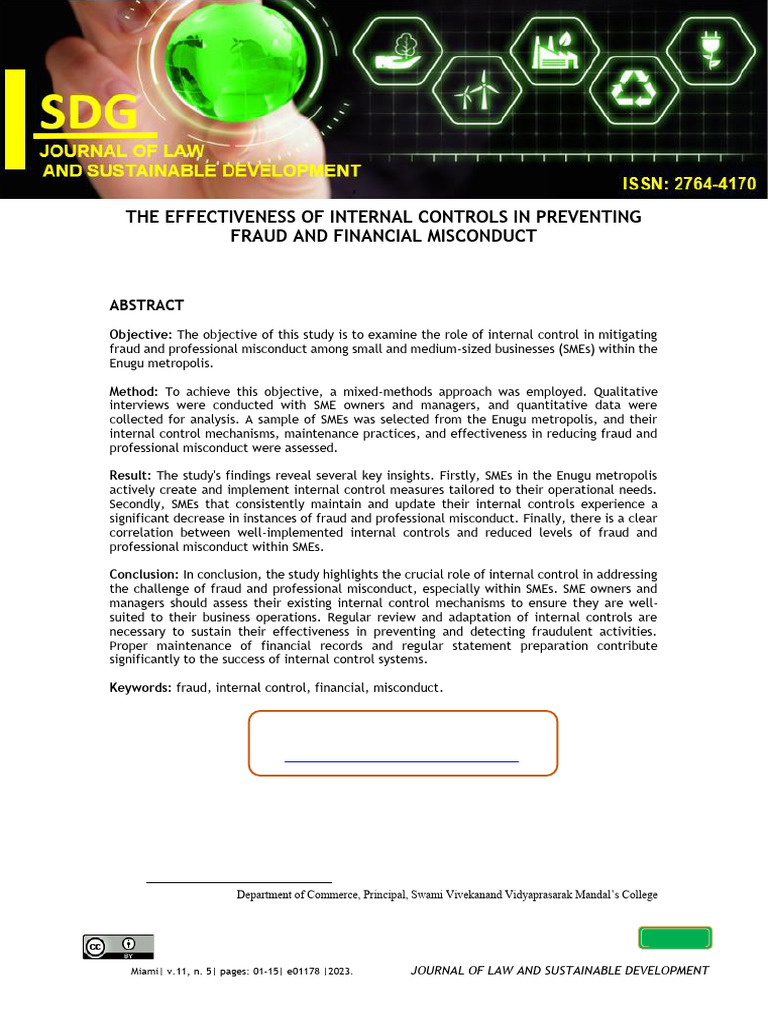 The Effectiveness of Internal Controls in Preventi | PDF