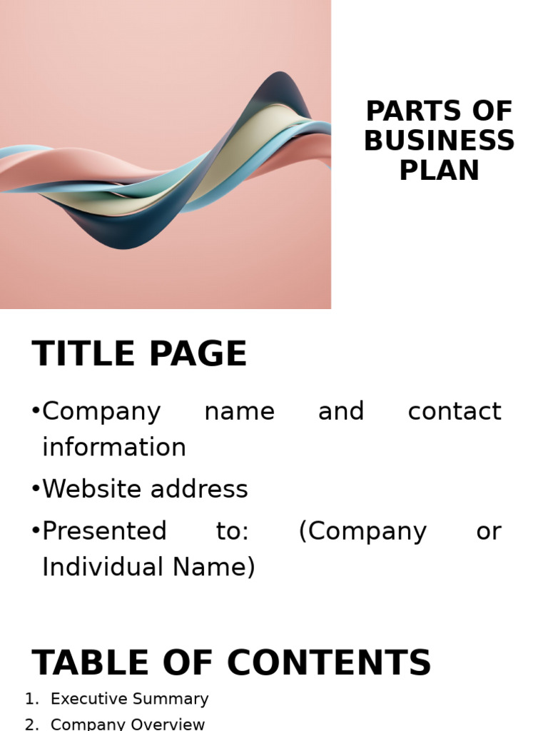 PARTS-OF-BUSINESS-PLAN (1) | PDF