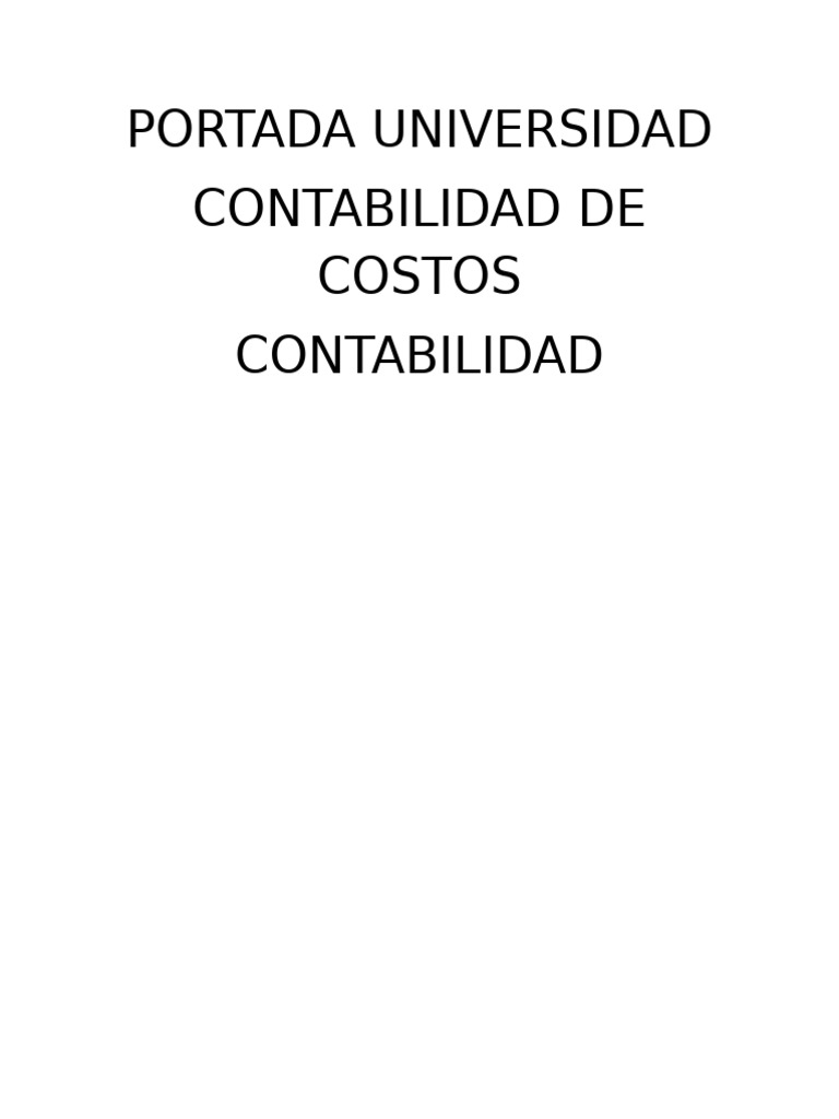 Contabilidad de Costos | PDF