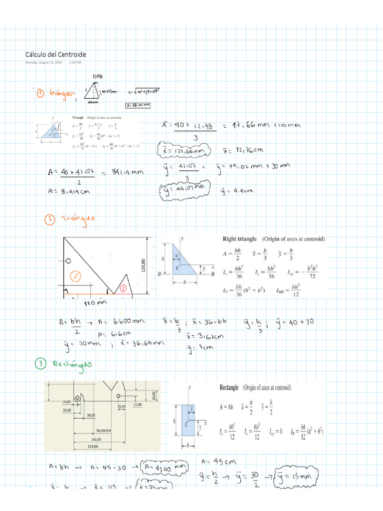 Cálculo del Centroide | PDF