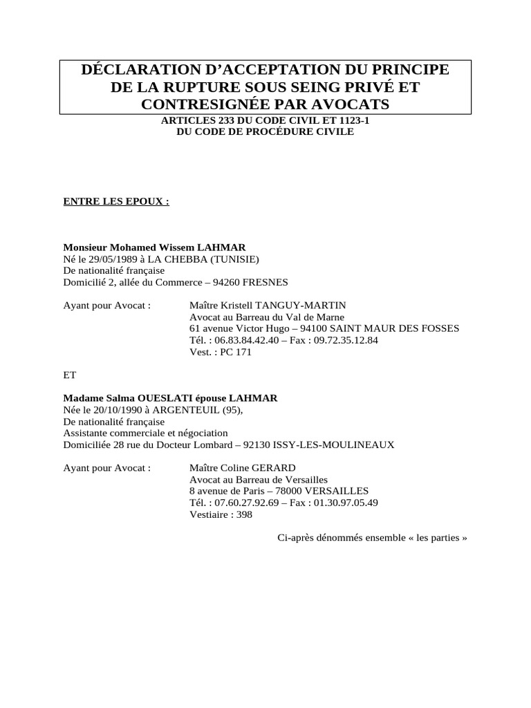 Dã - Claration D'acceptation | PDF | Politics | Social Science