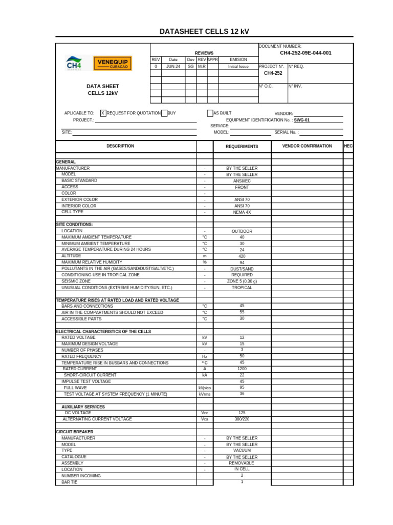 Mv Cells Datasheet | PDF
