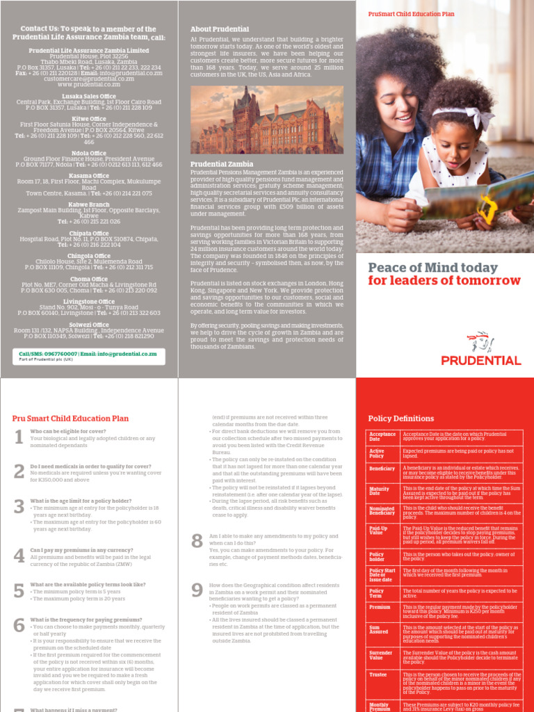 Prudential Brochure Updates - PruSmart Child - Phase | PDF