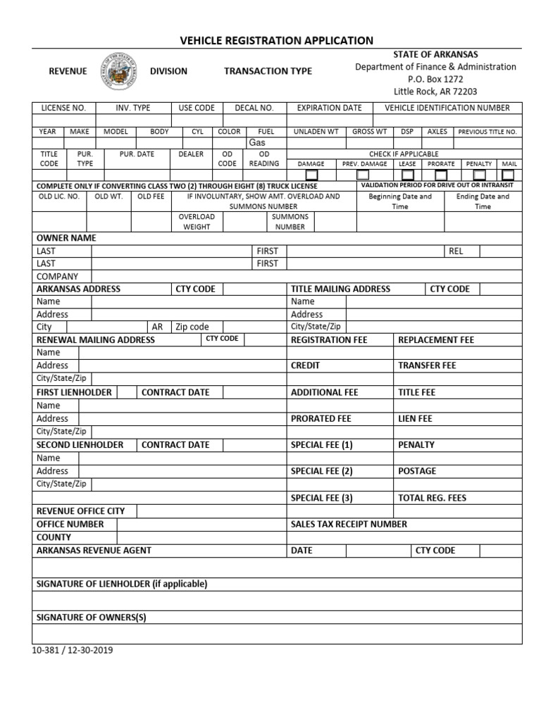 Application For Title or Replacement Title | PDF | Lien | Transport
