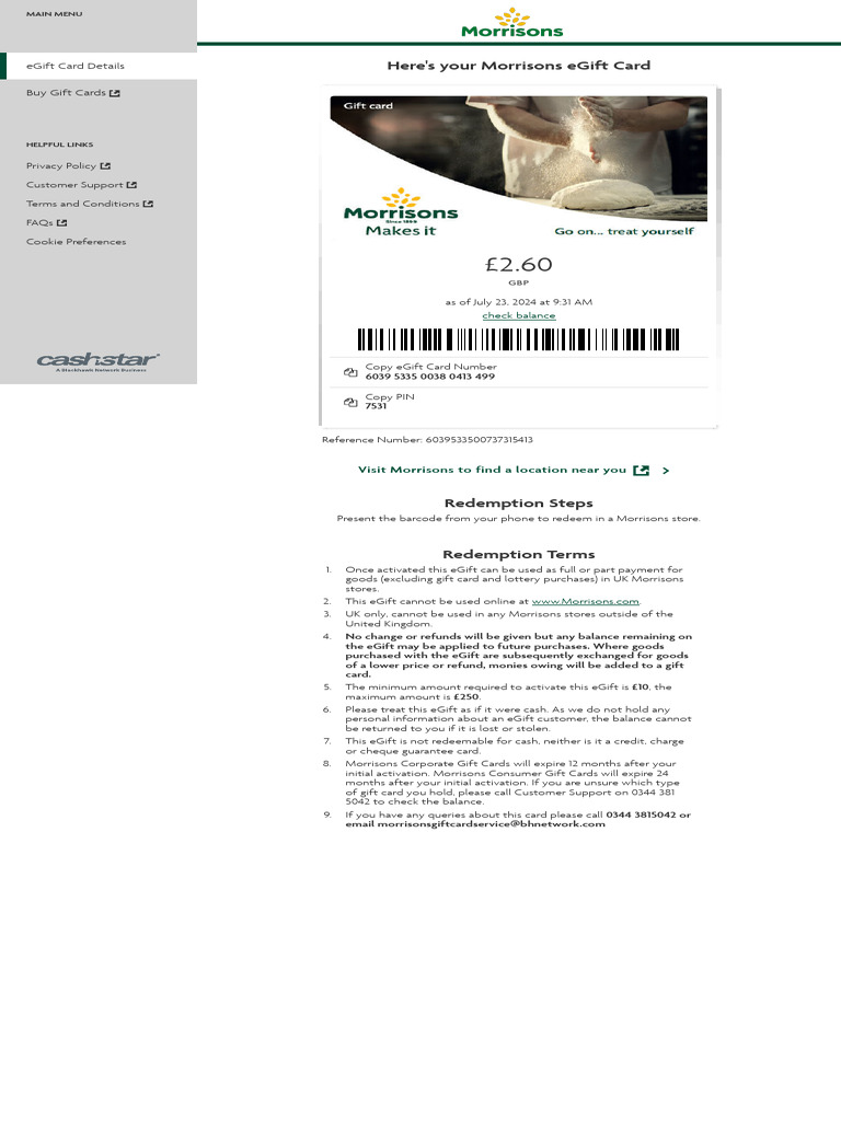Morrisons EGift Card 2 | PDF