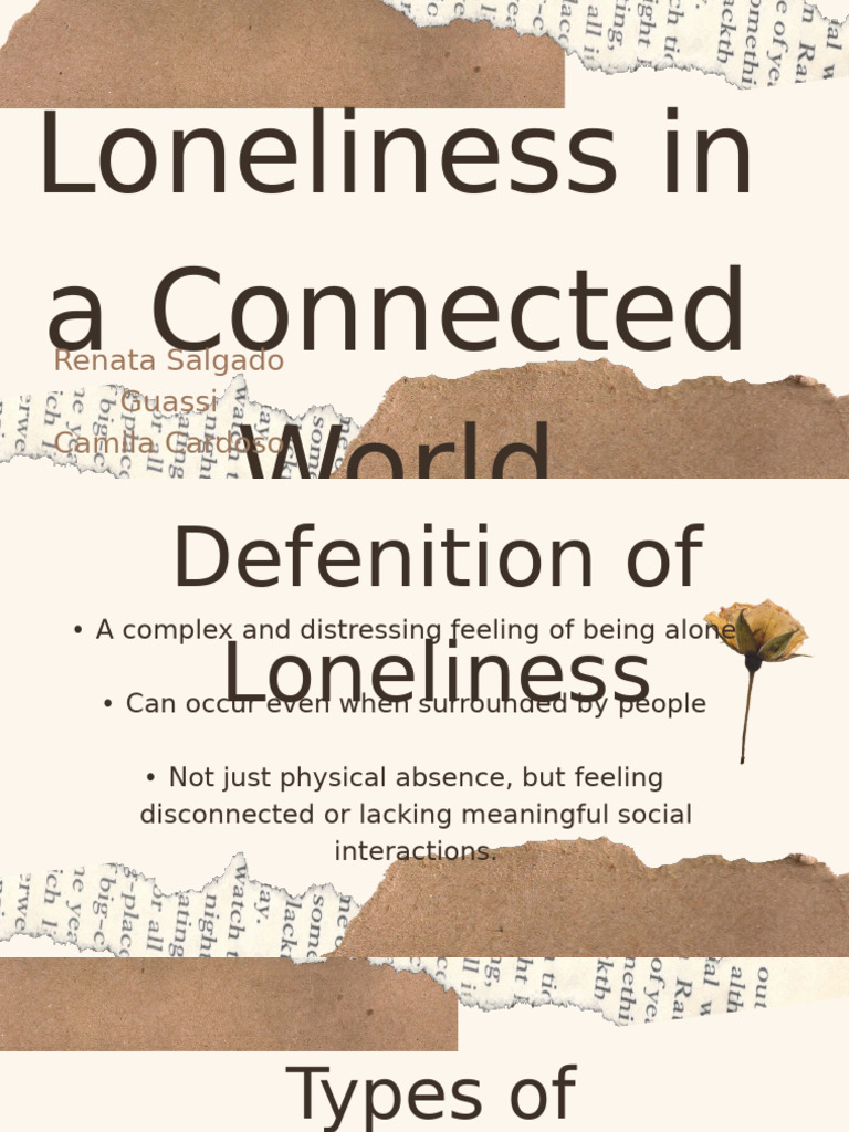 Loneliness in A Connected World | PDF