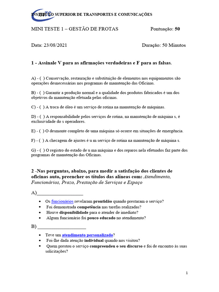 Enunciado Do MT1 | PDF