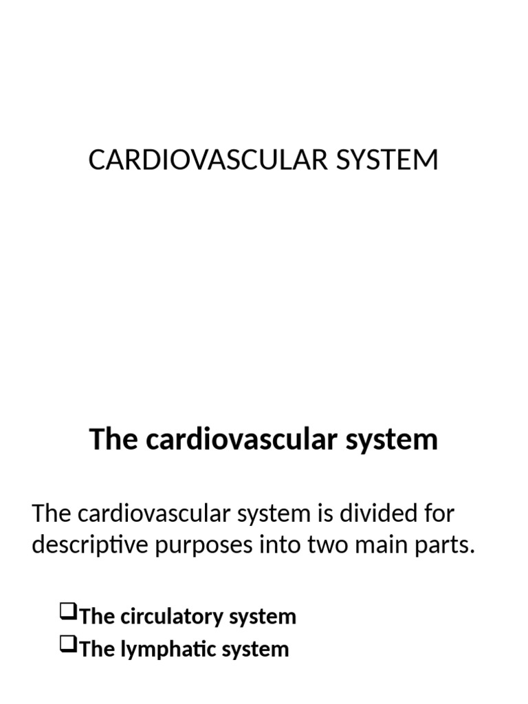 Cardiovascular System | PDF | Heart Valve | Heart