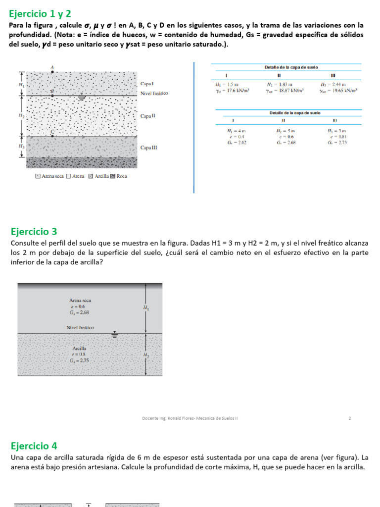 Practica 5 - 1er Parcial - Esfuerzo en Masas de Suelo v1 | PDF
