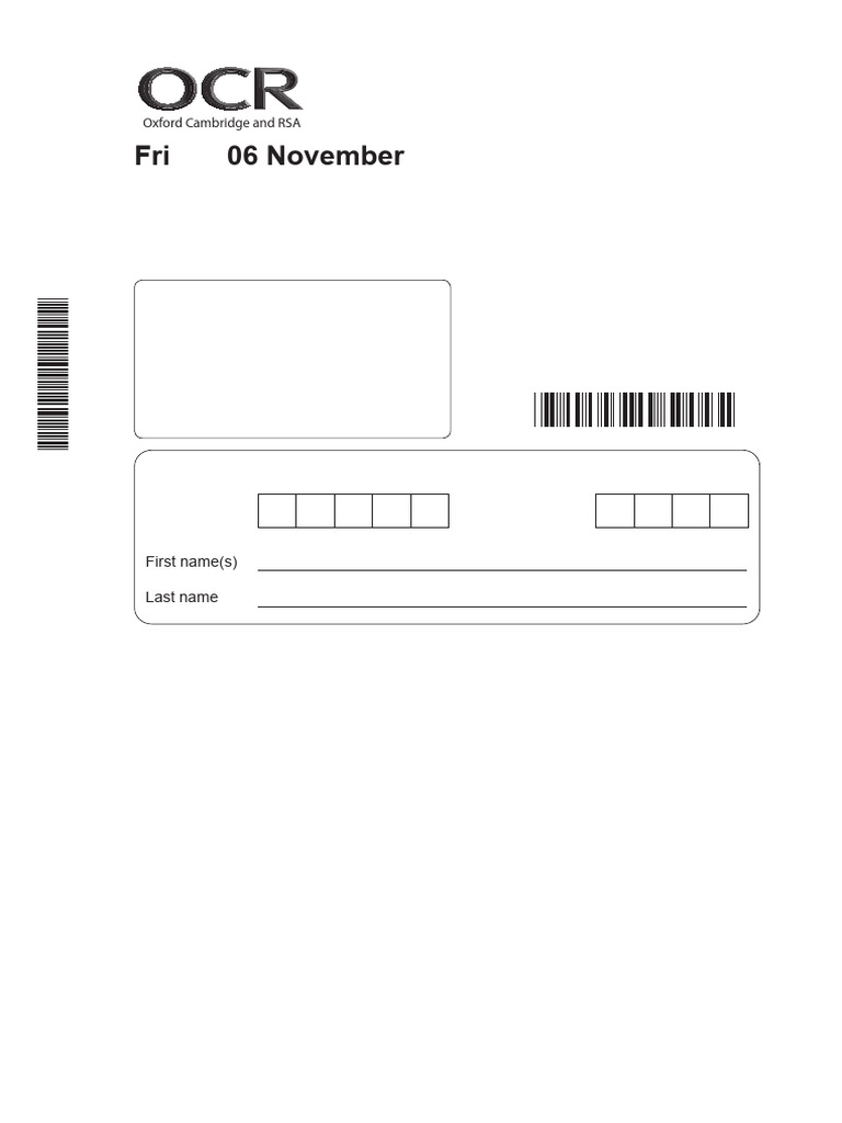 November 2020 QP - Paper 2 OCR Computer Science GCSE | PDF