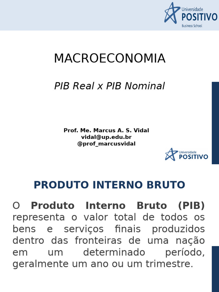 PIB Real X PIB Nominal | PDF