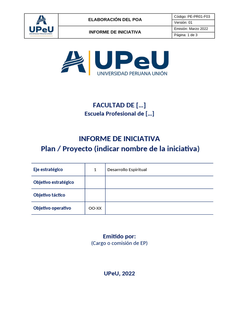 Modelo de Informe 2024 | PDF