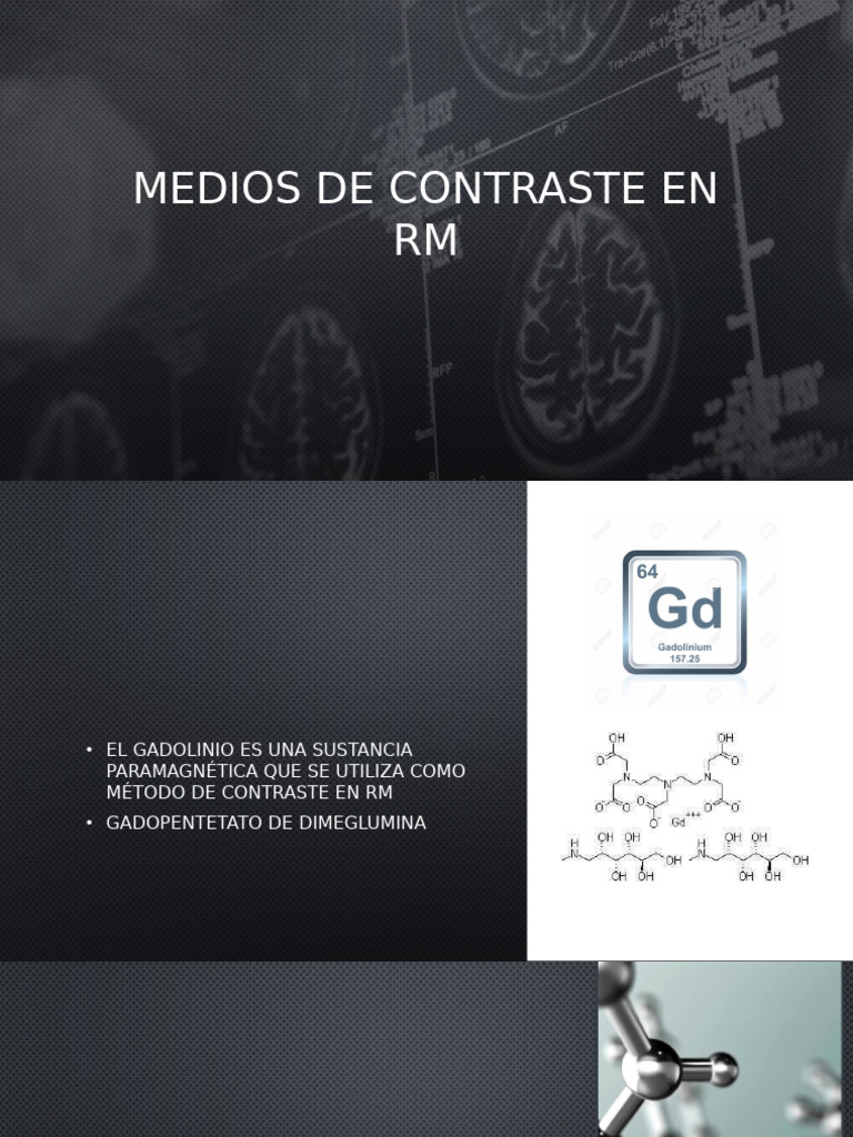 MEDIOS DE CONTRASTE EN RM | PDF