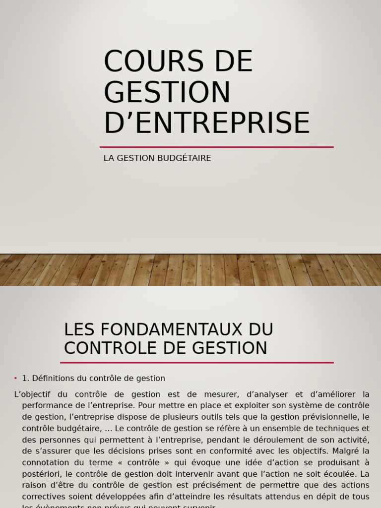 Cours Gestion Budgétaire | PDF