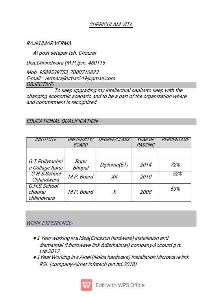Rajkumar verma_ new_ updated_ cv | PDF