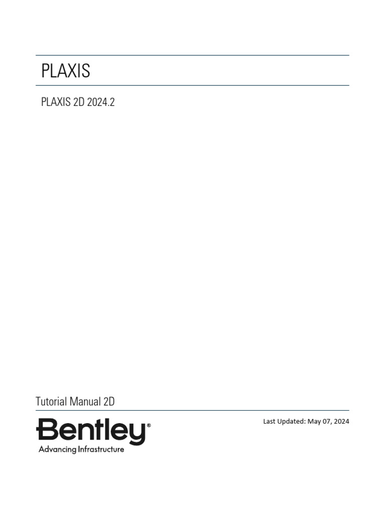 Plaxis 2d 2024.2 2d 1 Tutorial | PDF