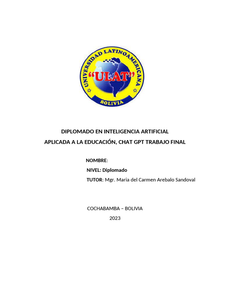 FORMATO TRABAJO FINAL INTELIGENCIA ARTIFICIAL | PDF FORMATO TRABAJO FINAL INTELIGENCIA ARTIFICIAL | PDF